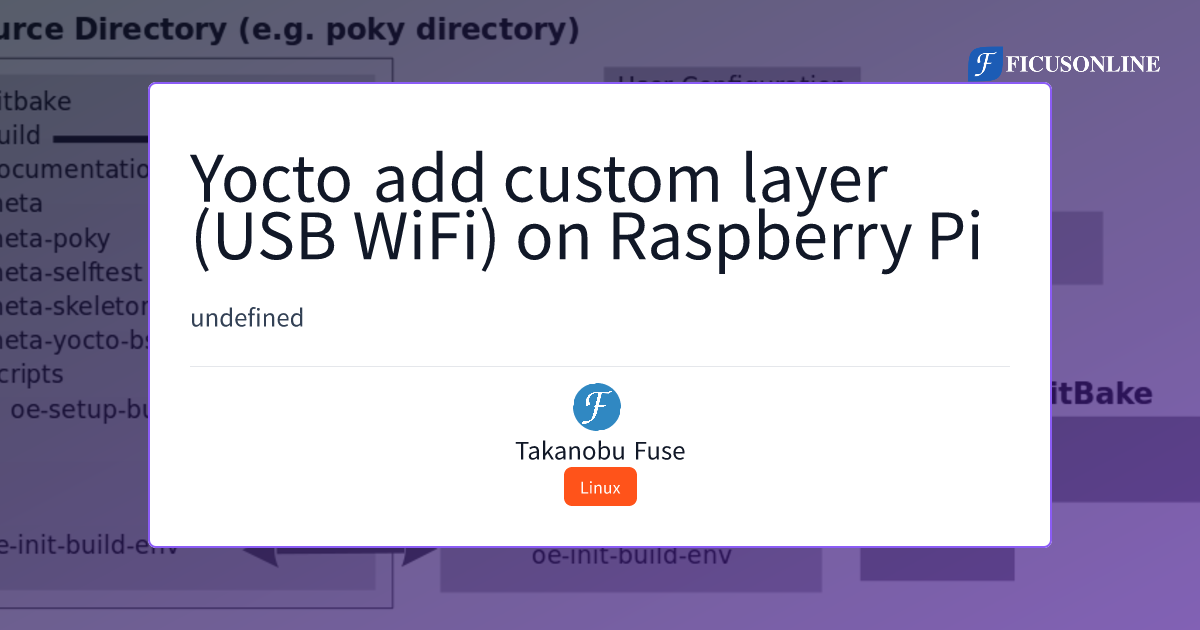 Yocto add custom layer (USB WiFi) on Raspberry Pi - FICUSONLINE F9E